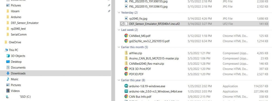 DEF Sensor Simulator – CanBed RP2040 – DEF Sensor Simulator